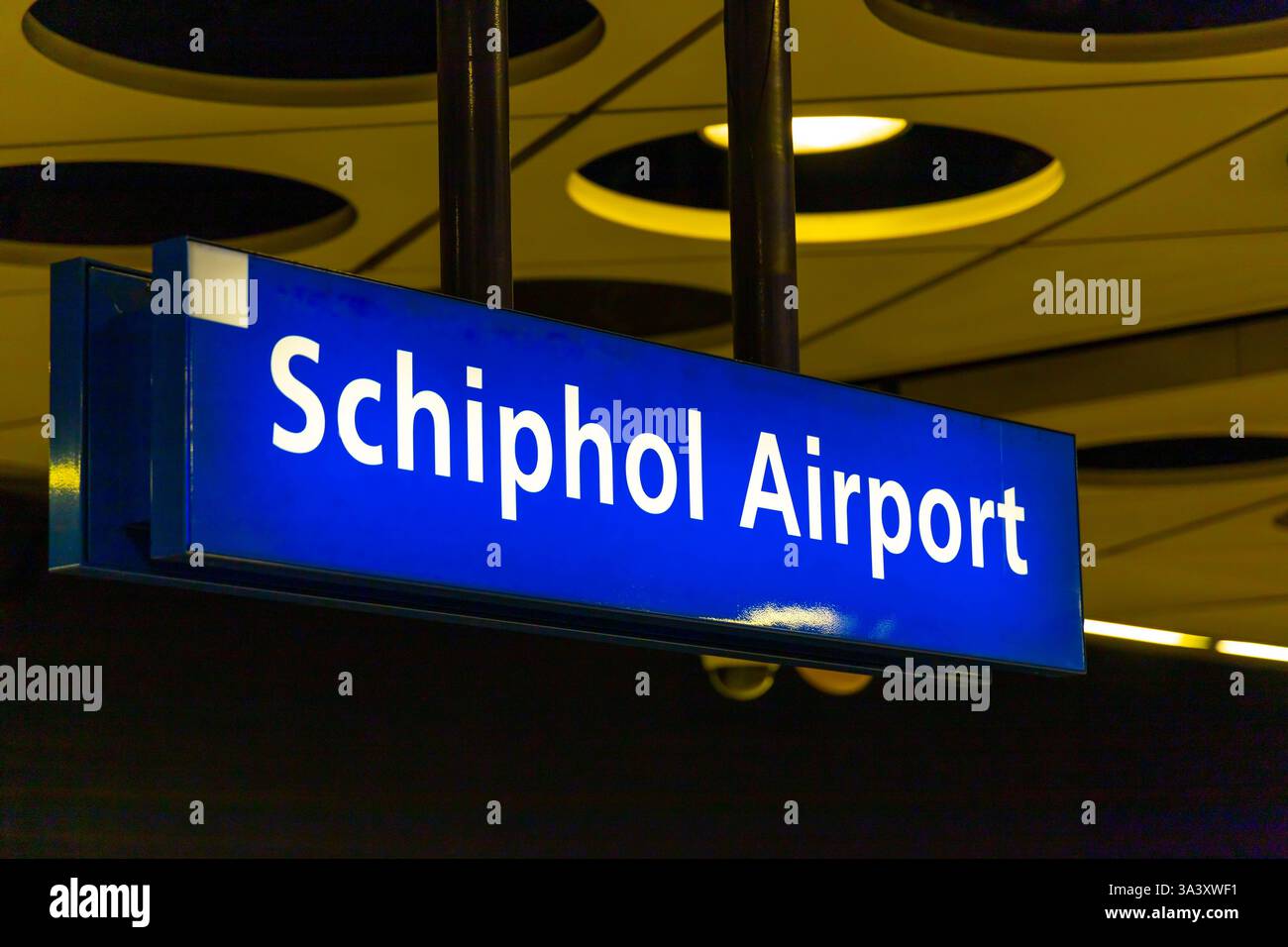 Train Station Schiphol Airport Amsterdam Stock Photo - Alamy