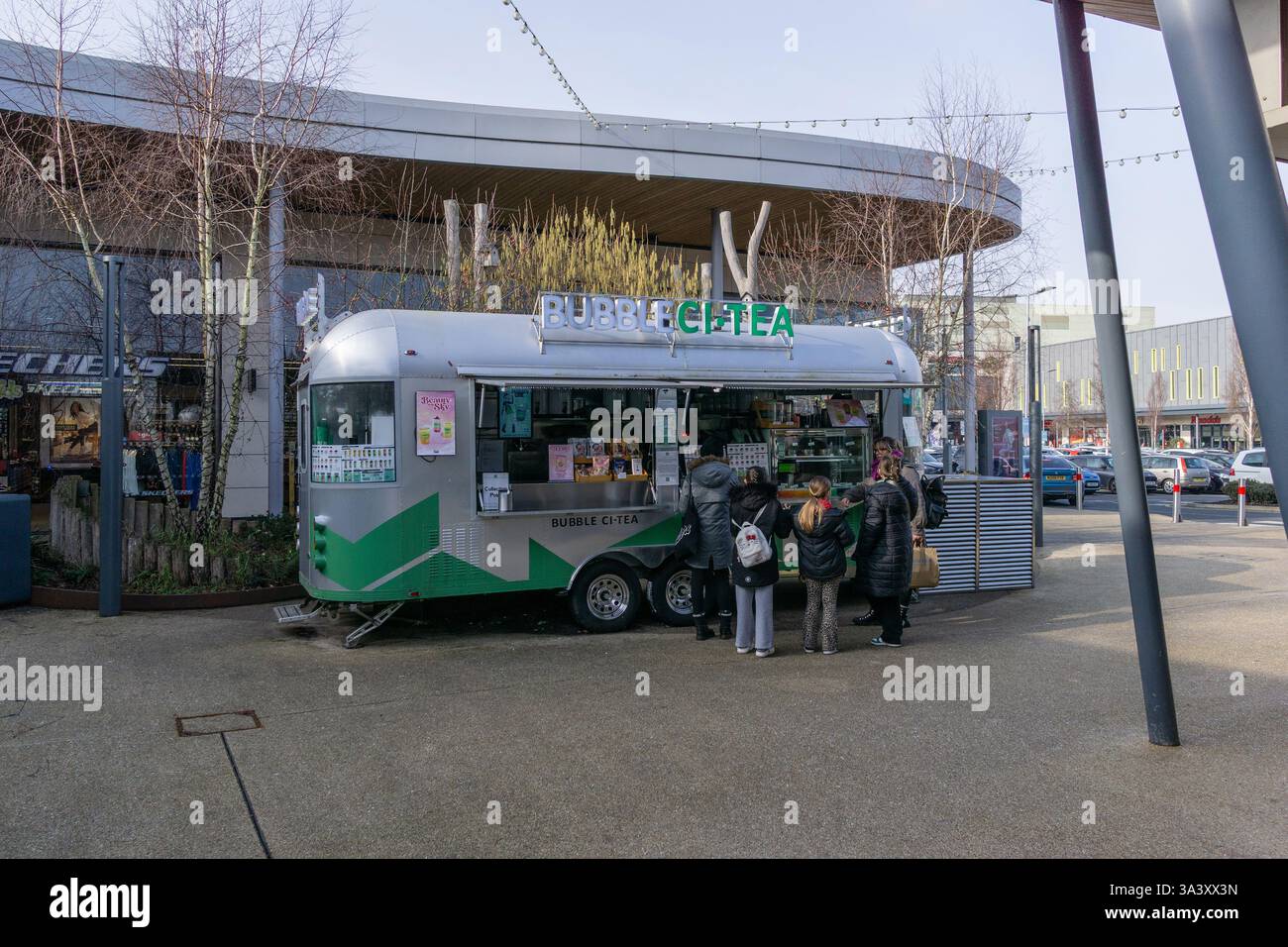 Bubble Ci Tea airstream, Rushden Lakes shopping centre ...
