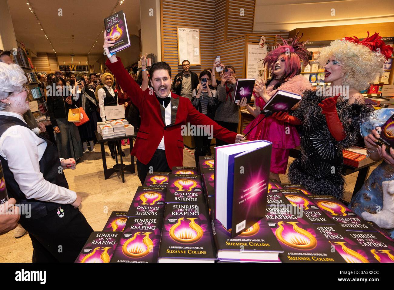 EDITORIAL USE ONLY Gareth Clarke is first in the queue at a launch event for the new Hunger ...