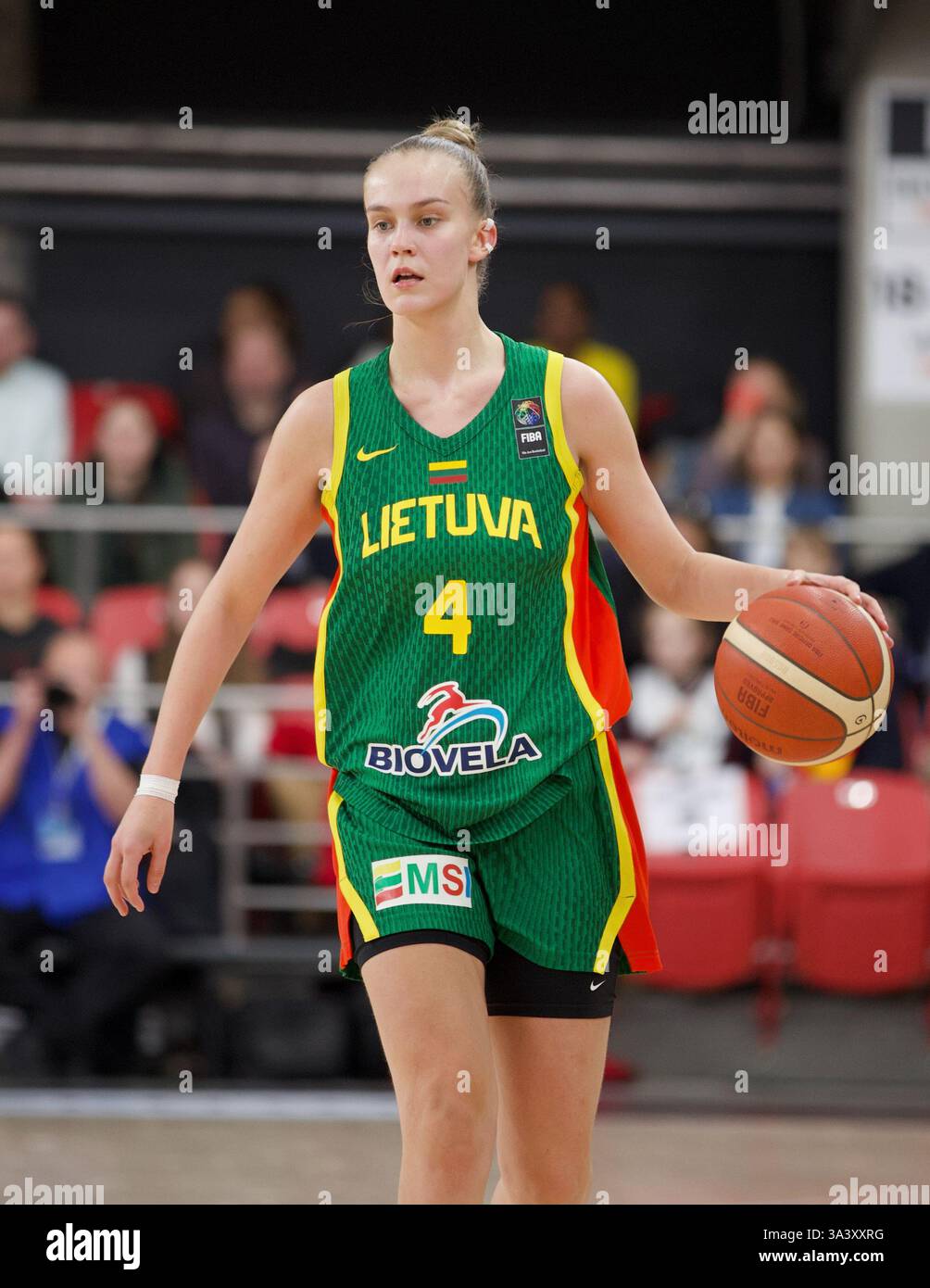 Lithuanian basketball player Juste Jocyte during the FIBA Women's ...
