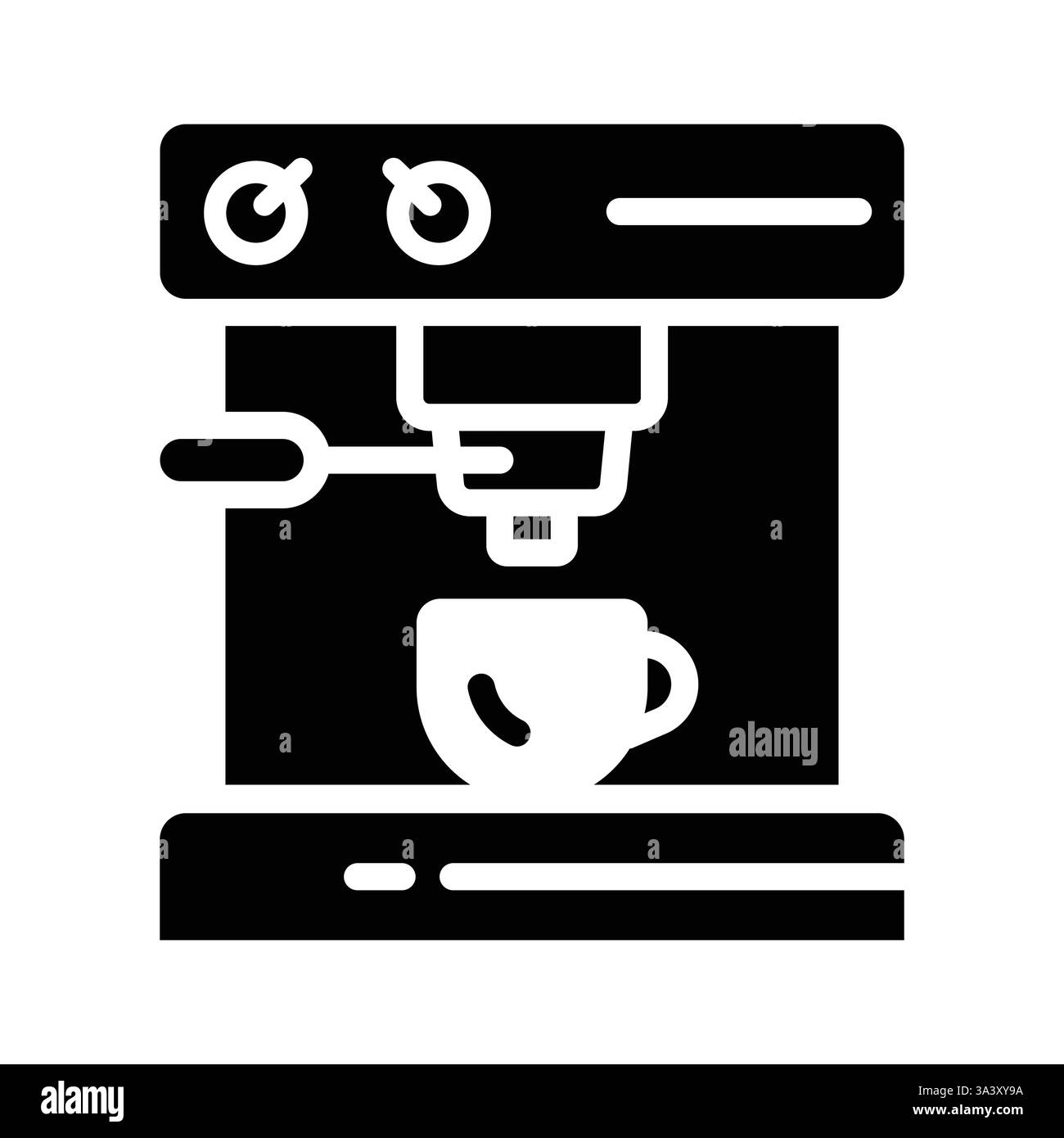 A coffee machine icon depicting an appliance that brews espresso ...