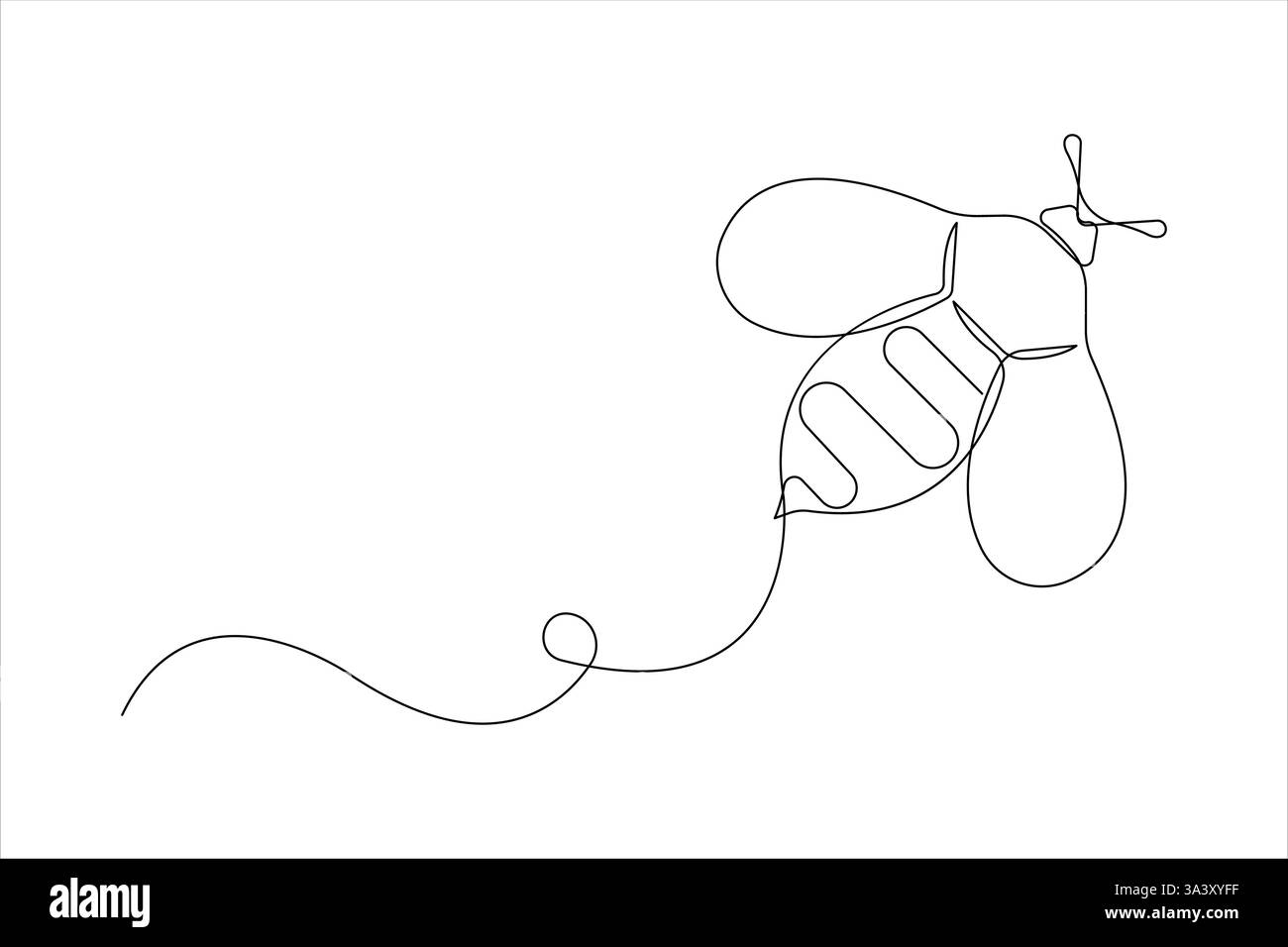 Honey bee continuous one hi-res stock photography and images - Alamy