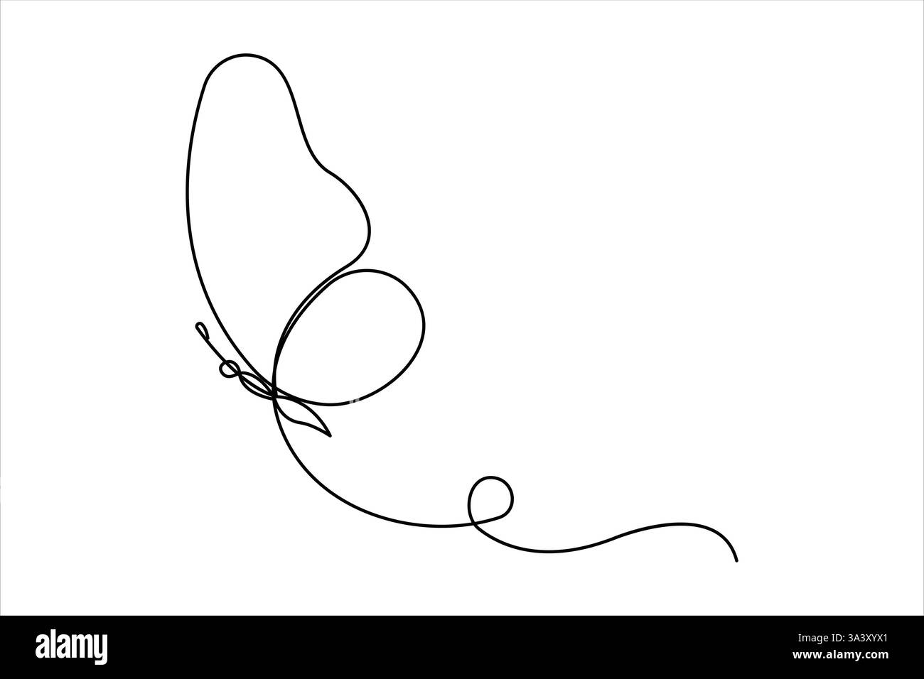 Minimalist butterfly one line Stock Vector Images - Alamy