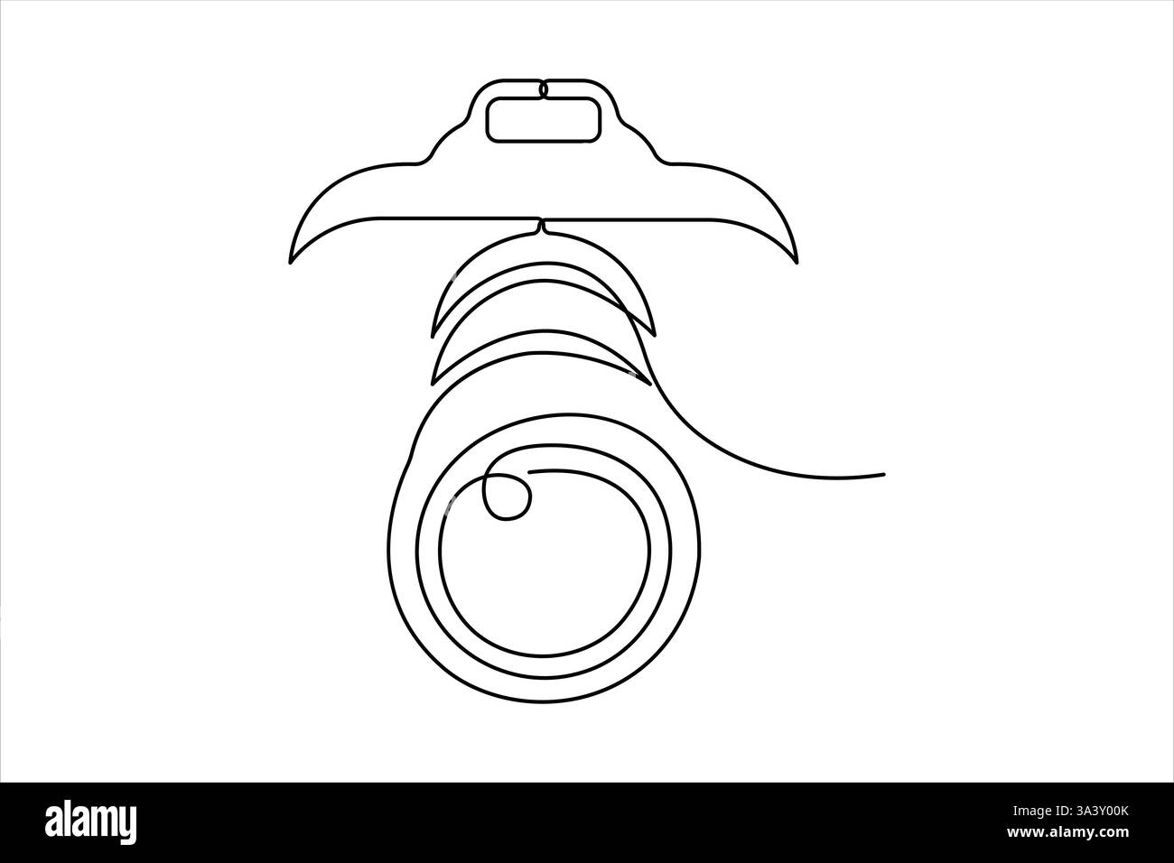 Camera one continuous line drawing of design vector illustration Stock ...