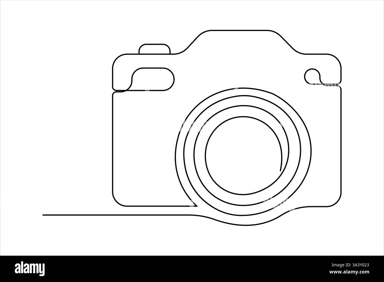 Camera one continuous line drawing of design vector illustration Stock ...