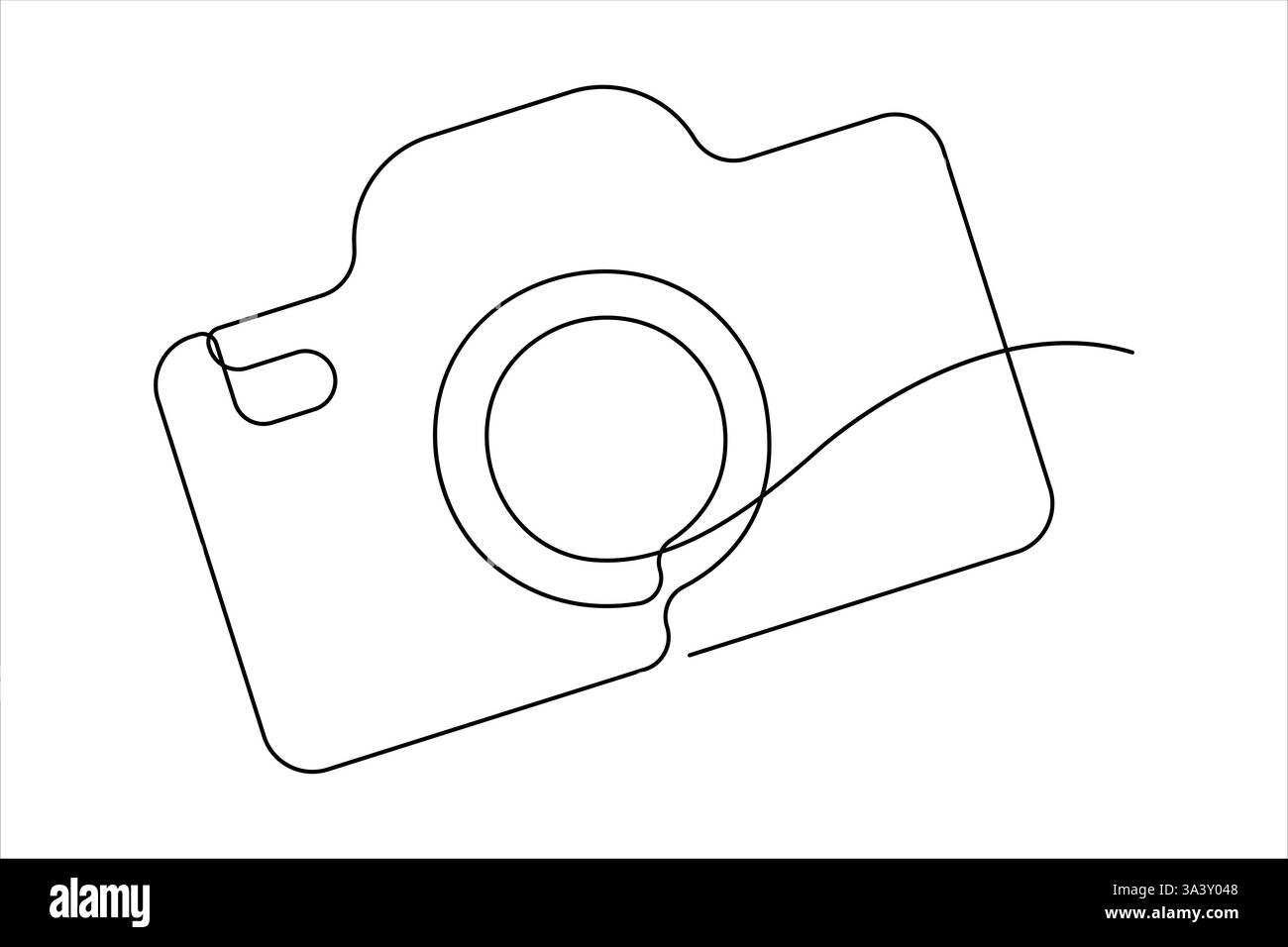 Camera one continuous line drawing of design vector illustration Stock ...