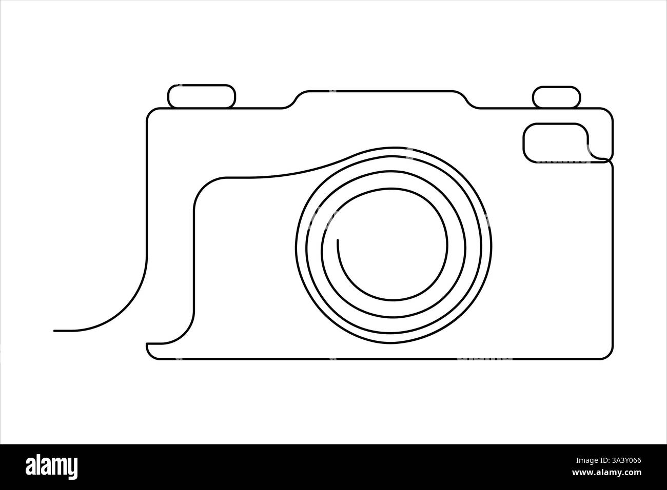 Camera one continuous line drawing of design vector illustration Stock ...