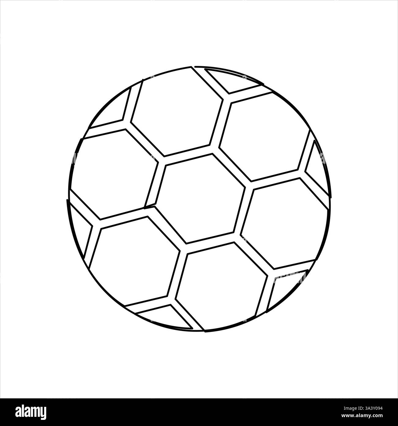 One continuous line art drawing of football ball design World cup ...