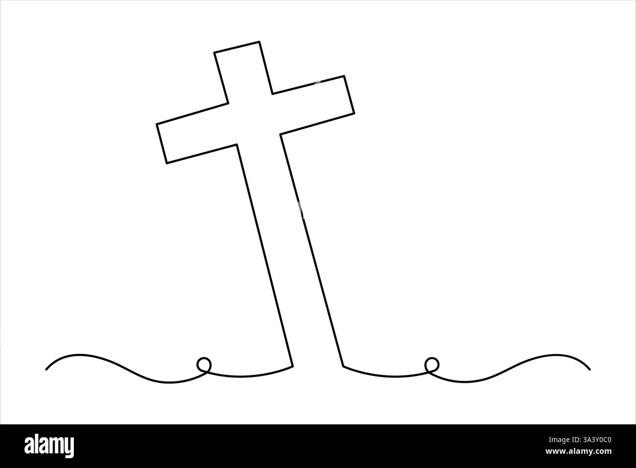 Good Friday continuous one line art drawing of vector illustration ...