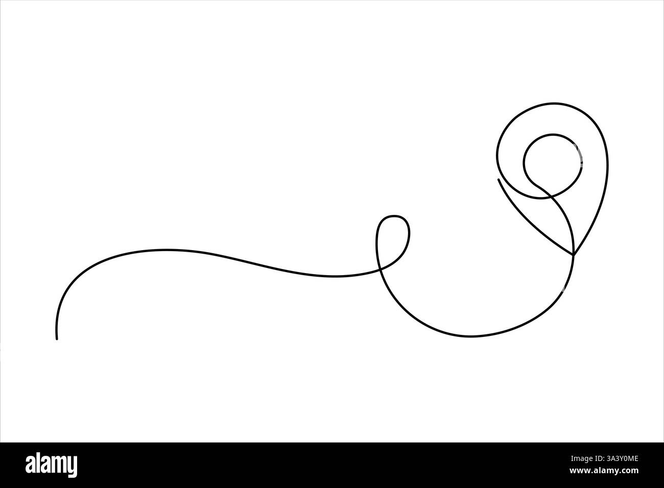 One continuous line art drawing of Location and path pointers vector ...