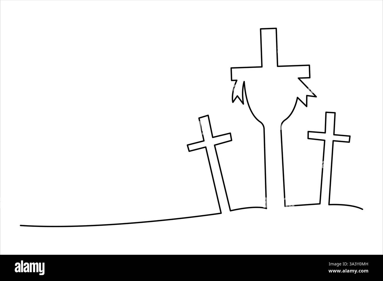 Good Friday continuous one line art drawing of vector illustration ...