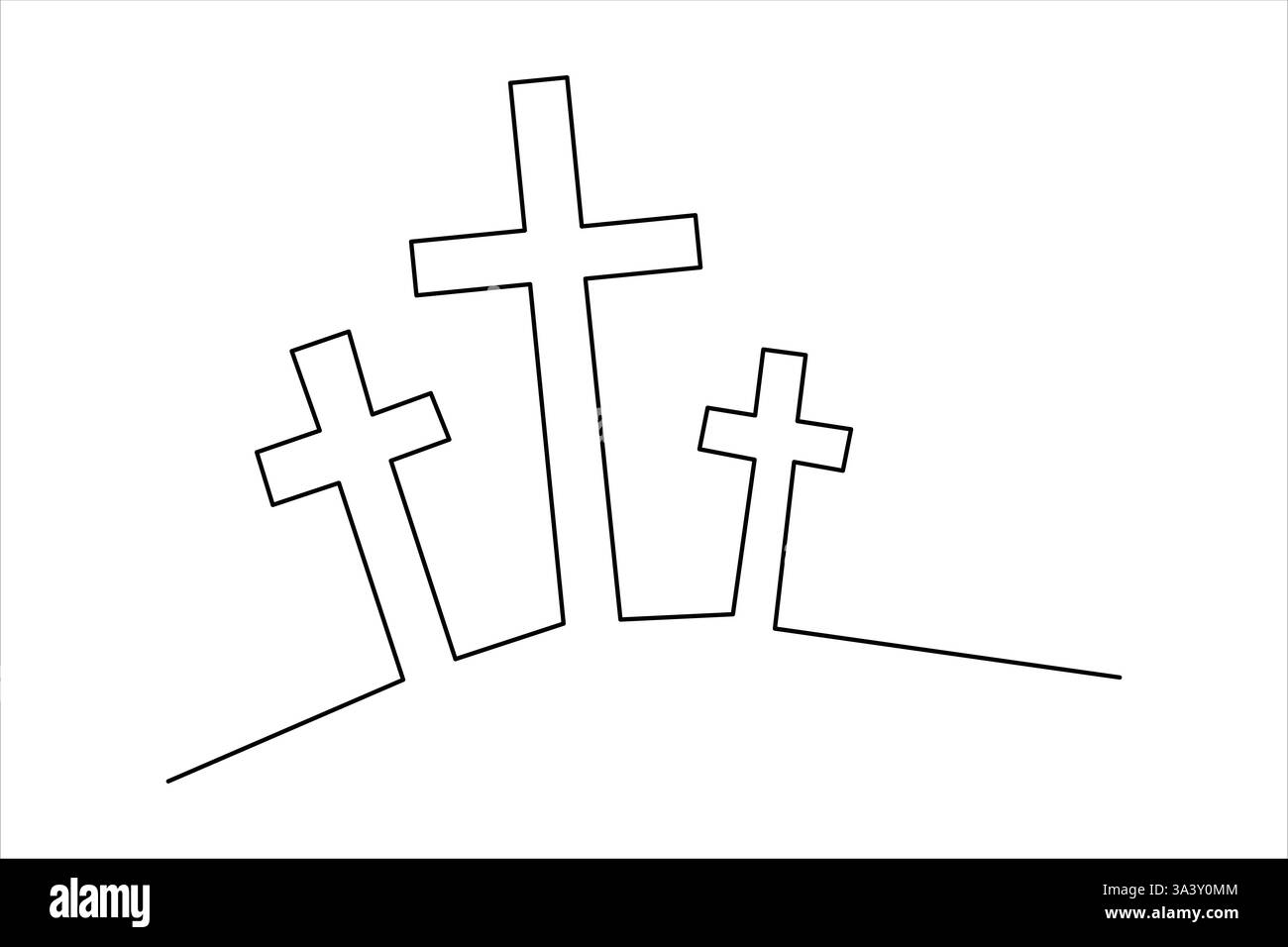 Good Friday continuous one line art drawing of vector illustration ...