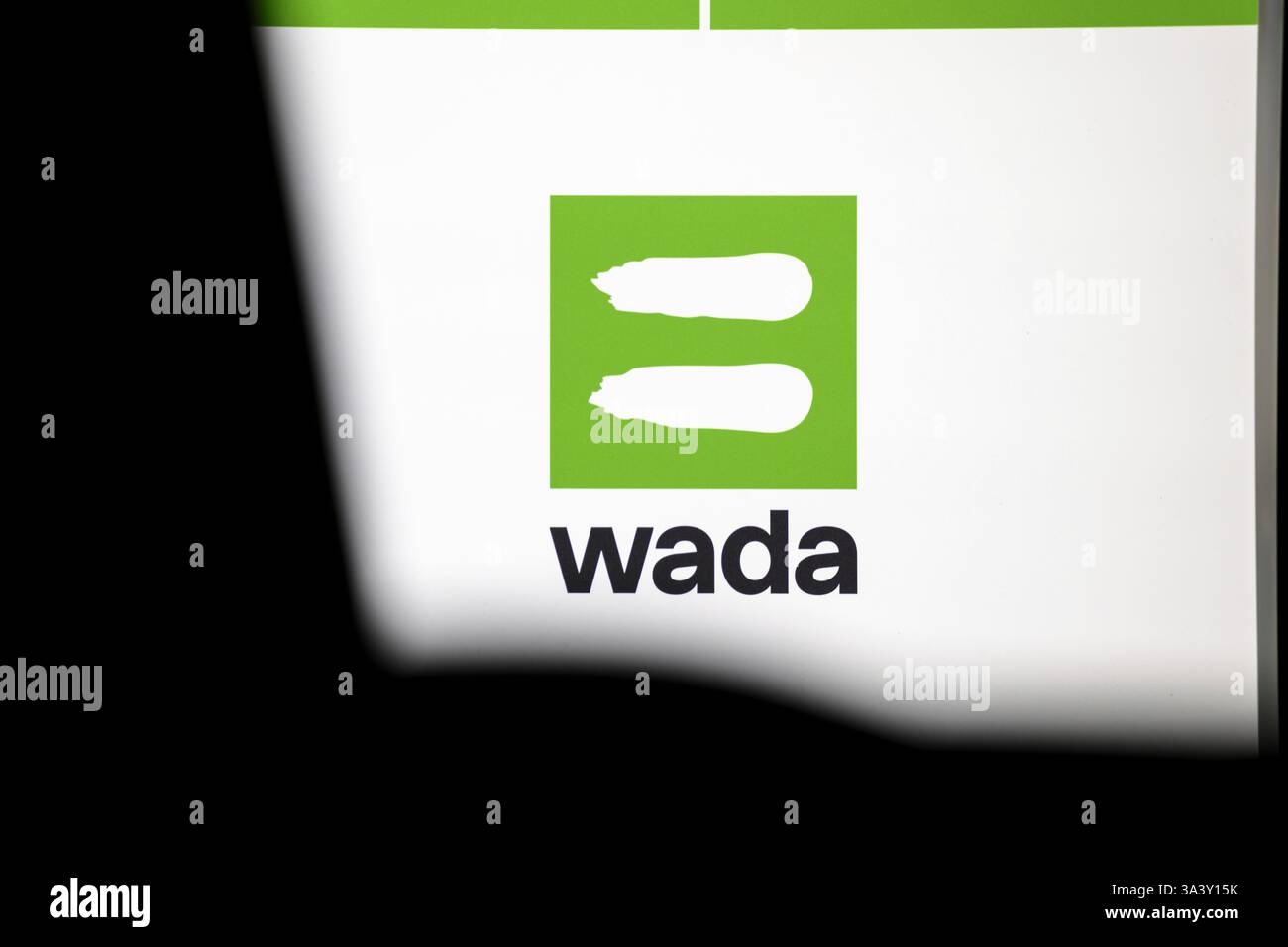The logo of the World Anti-Doping Agency (WADA) is pictured during the ...