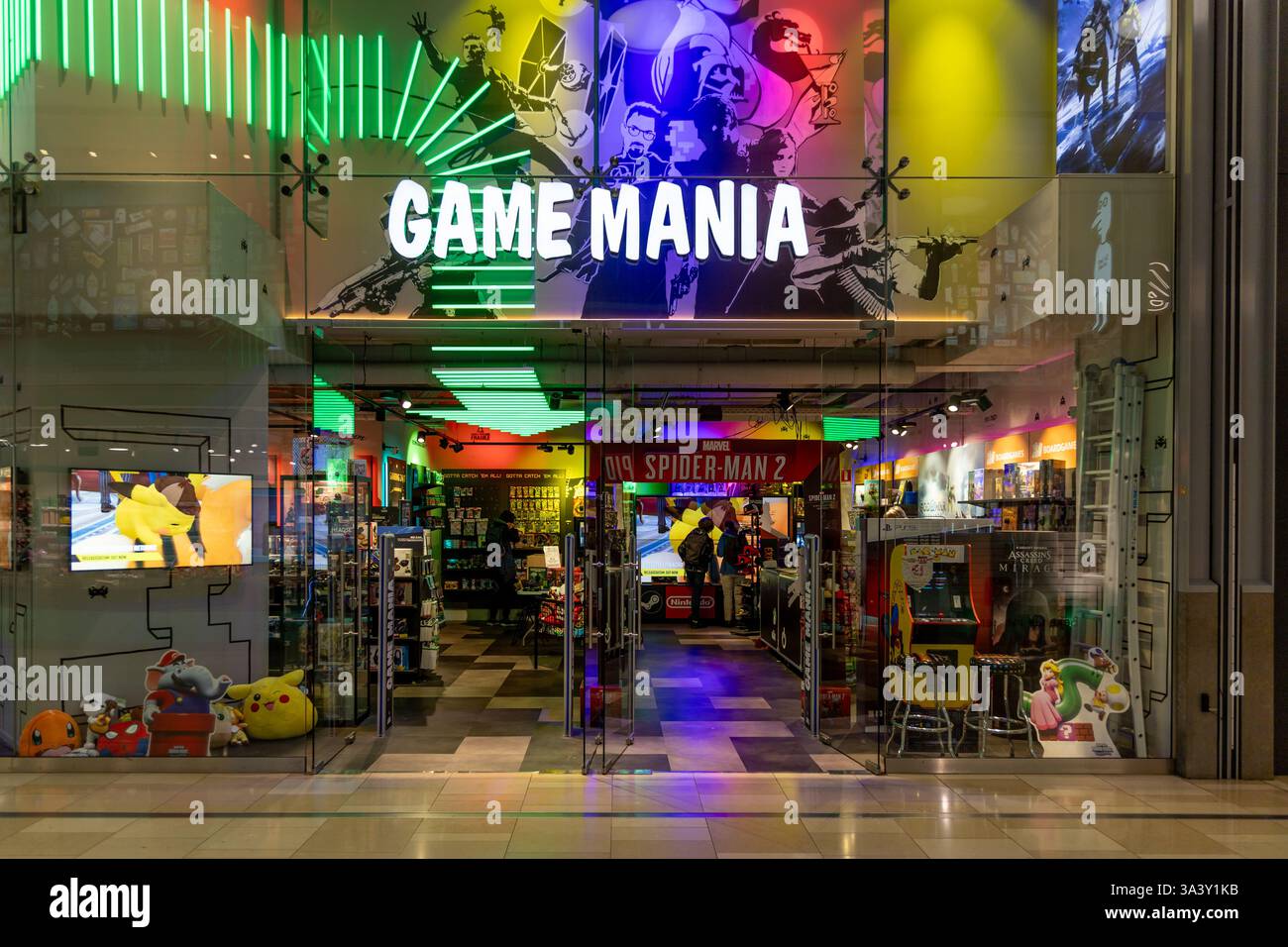 Game Mania shop logo, a Dutch store where you can buy video games Stock ...