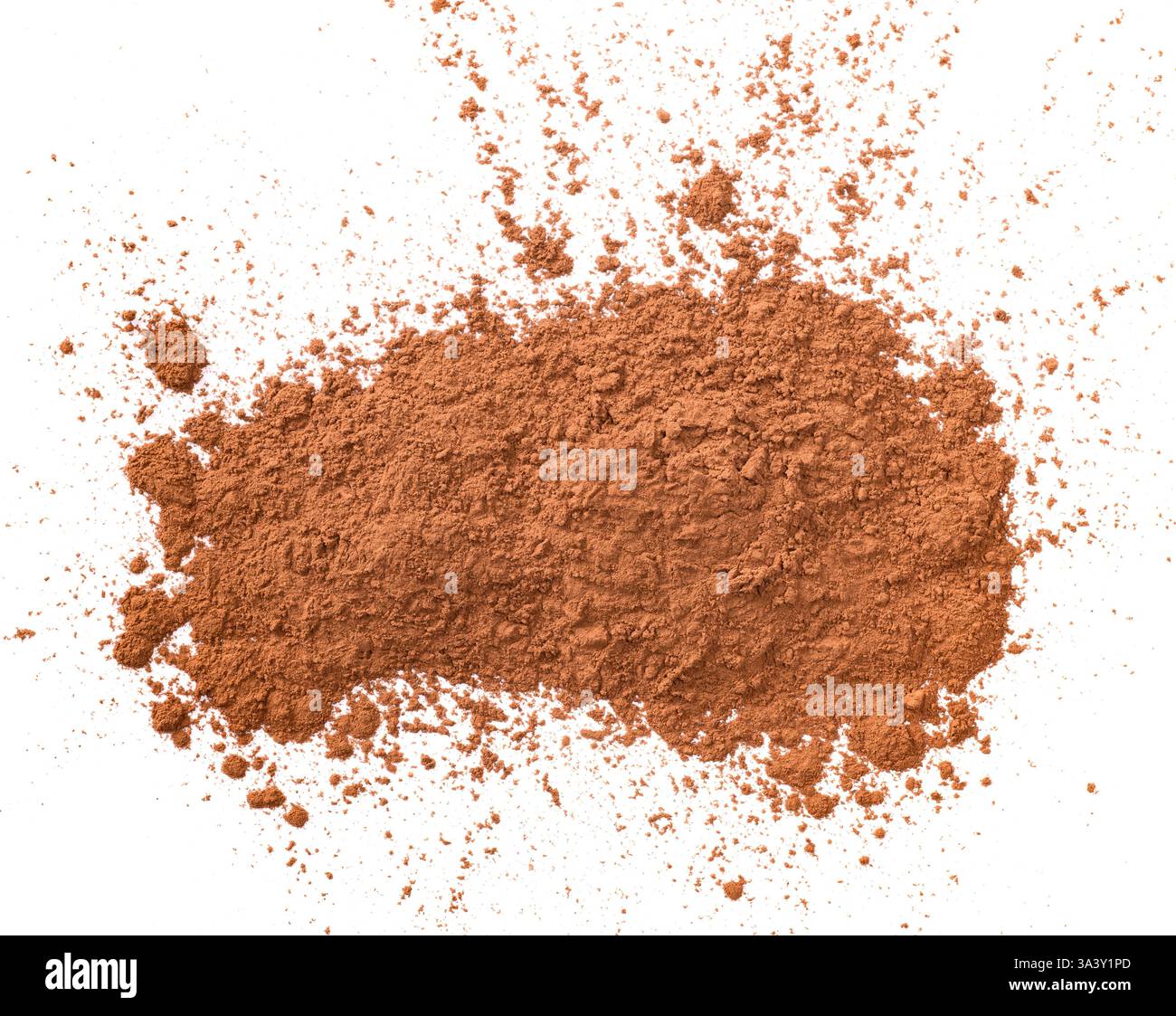 Cocoa pile powder isolated on white Stock Photo - Alamy