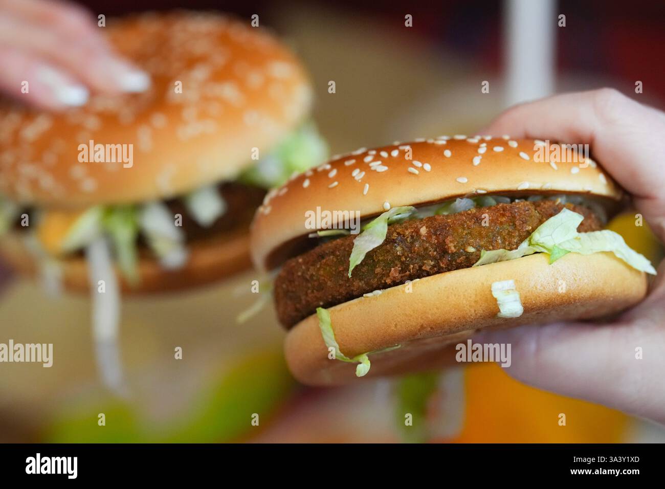 McDonald's McVeggie burgers are shown at a McDonald's restaurant in ...
