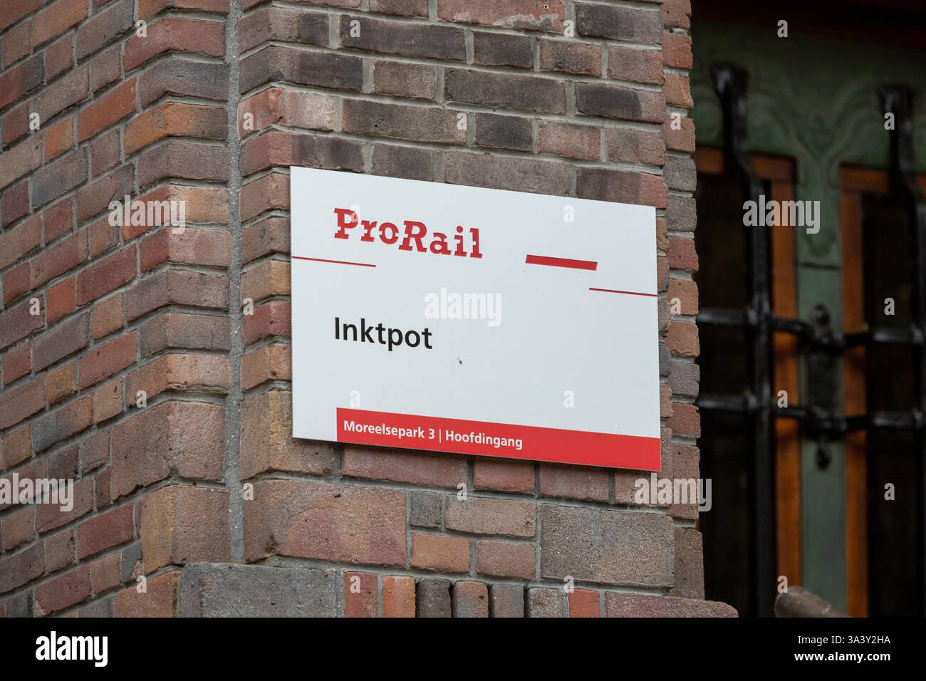 ProRail sign logo at the inktpot Utrecht Pro Rail Stock Photo - Alamy