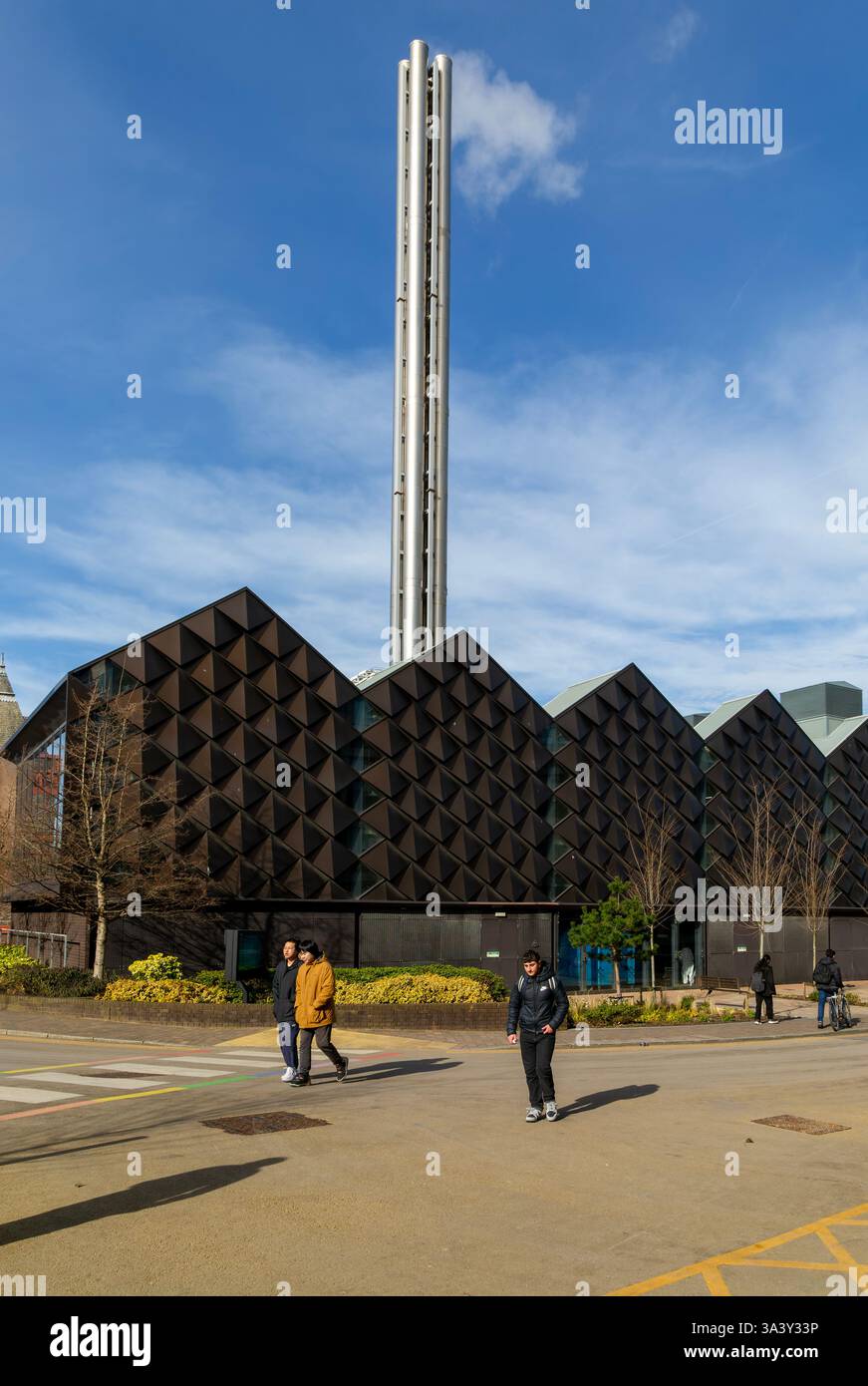 Tall incinerator chimney of the Energy Section building, North Campus ...