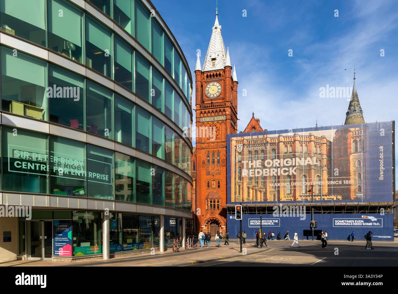 Red brick Victoria building clocktower and renovation of art gallery ...