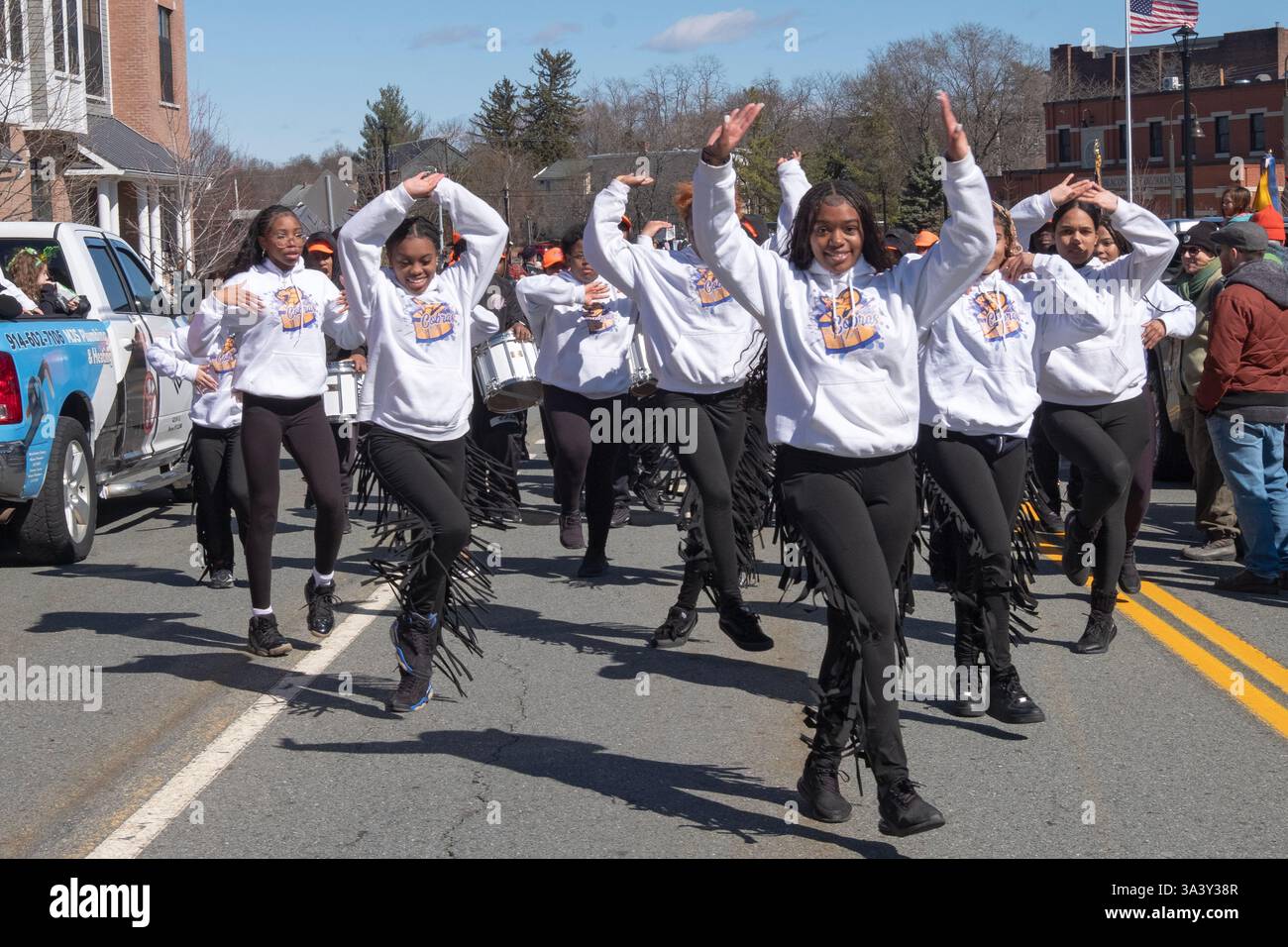 The Marching Cobras dancers preform at the St. Patrick's Day Parade in ...