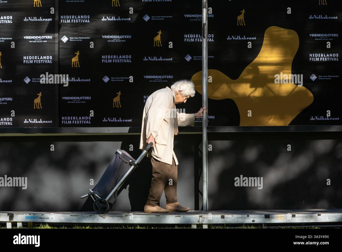 Old lady during the Netherlands Film Festival in Utrecht Stock Photo ...