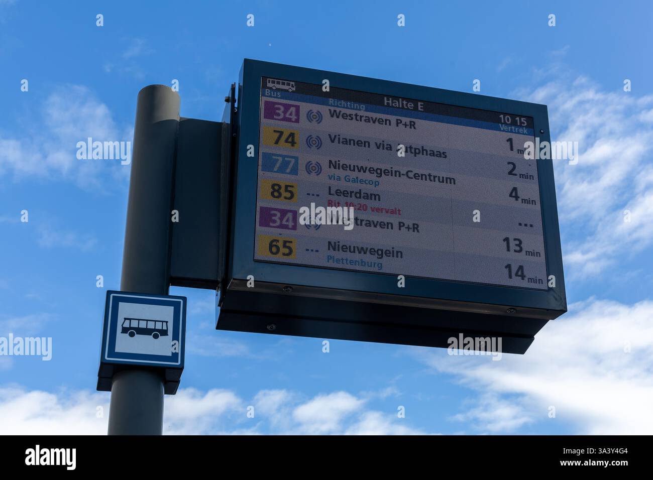 Bus Stop Sign with LED Display destination Bilthoven Utrecht CS ...