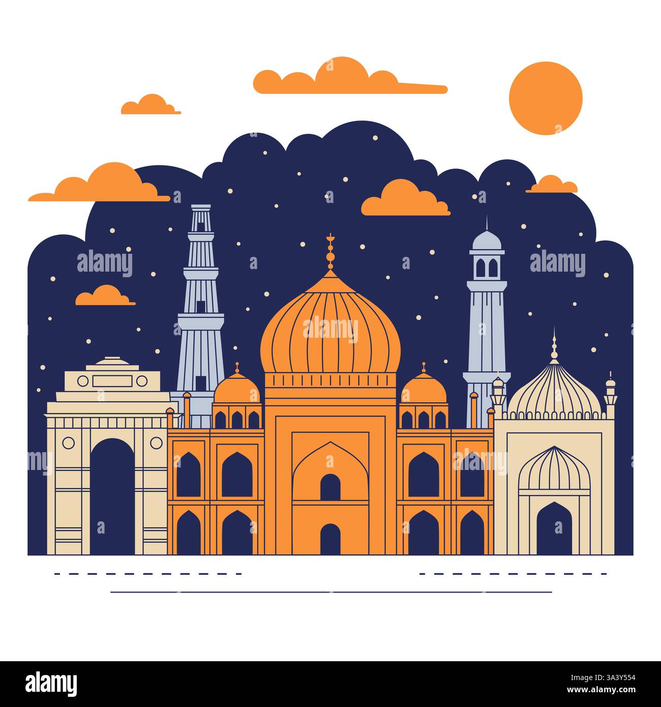 Landmarks at night Cut Out Stock Images & Pictures - Alamy