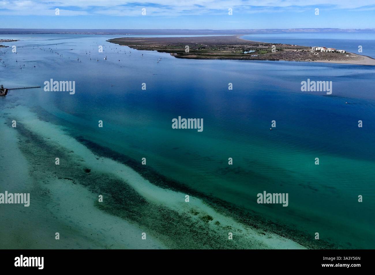 sandy beach in front of malecon in La Paz city, bcs, baja california ...