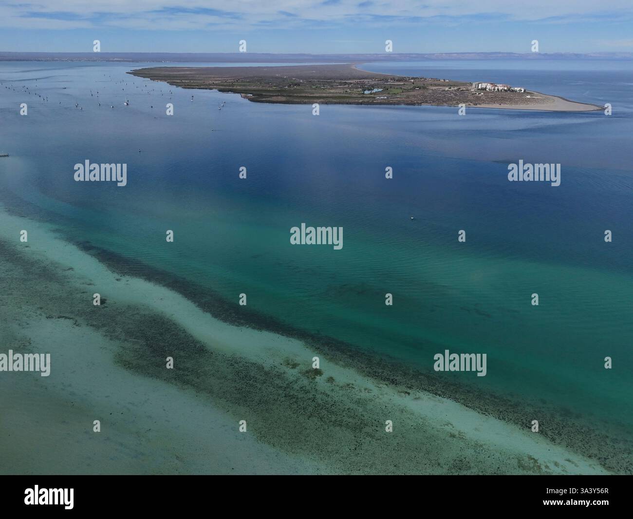 sandy beach in front of malecon in La Paz city, bcs, baja california ...