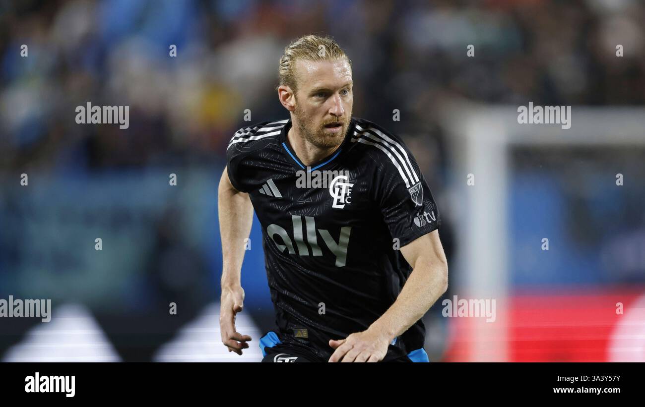 Charlotte FC defender Tim Ream plays against FC Cincinnati during an ...