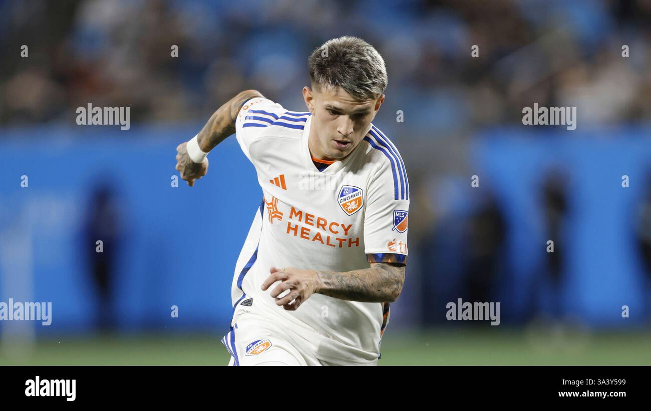 FC Cincinnati midfielder Luca Orellano plays against Charlotte FC ...