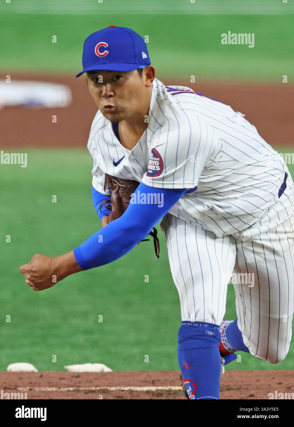 Chicago Cubs starting pitcher Shota Imanaga pitches in the first inning ...