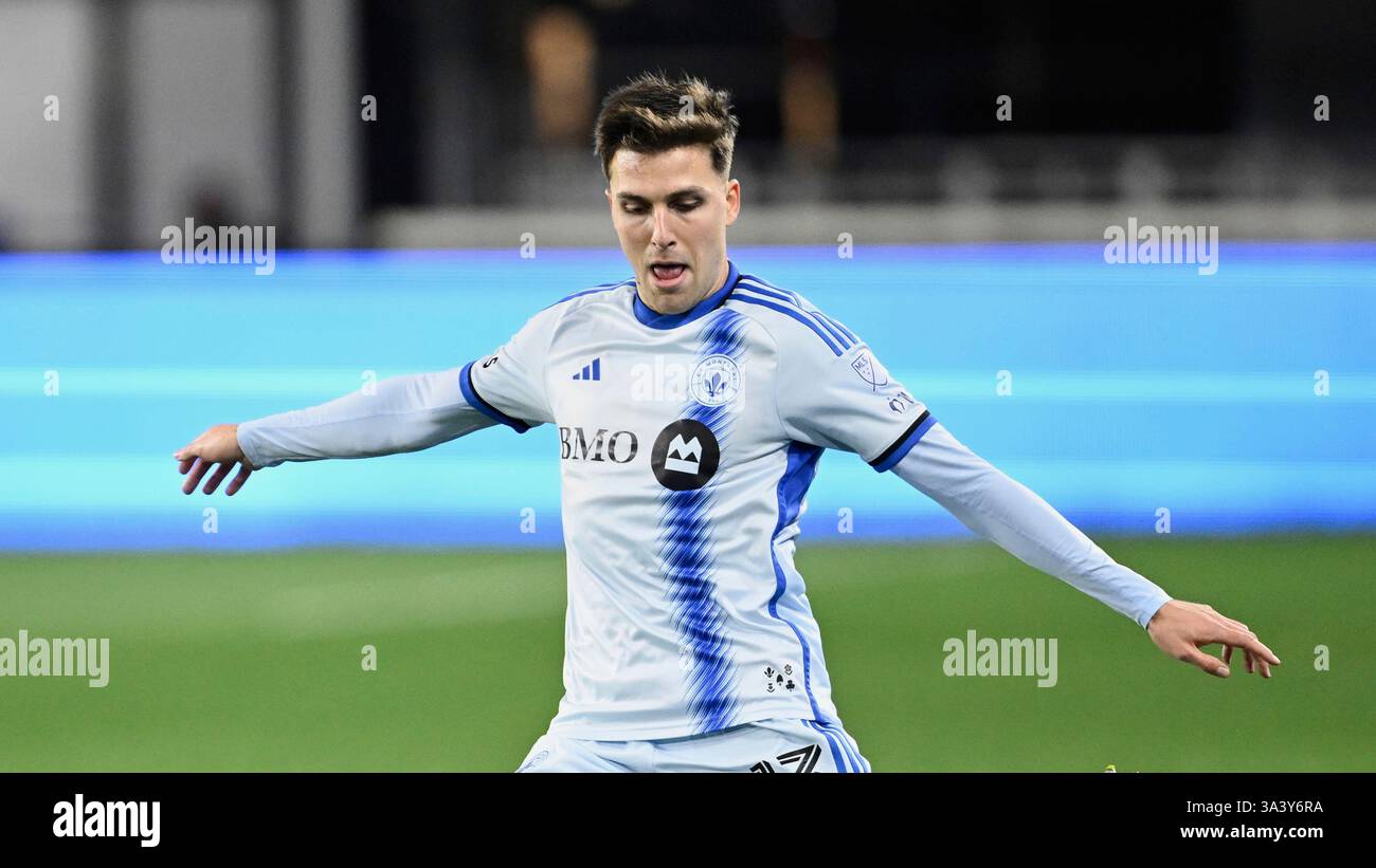 CF Montréal defender Luca Petrasso (13) in action during an MLS soccer ...