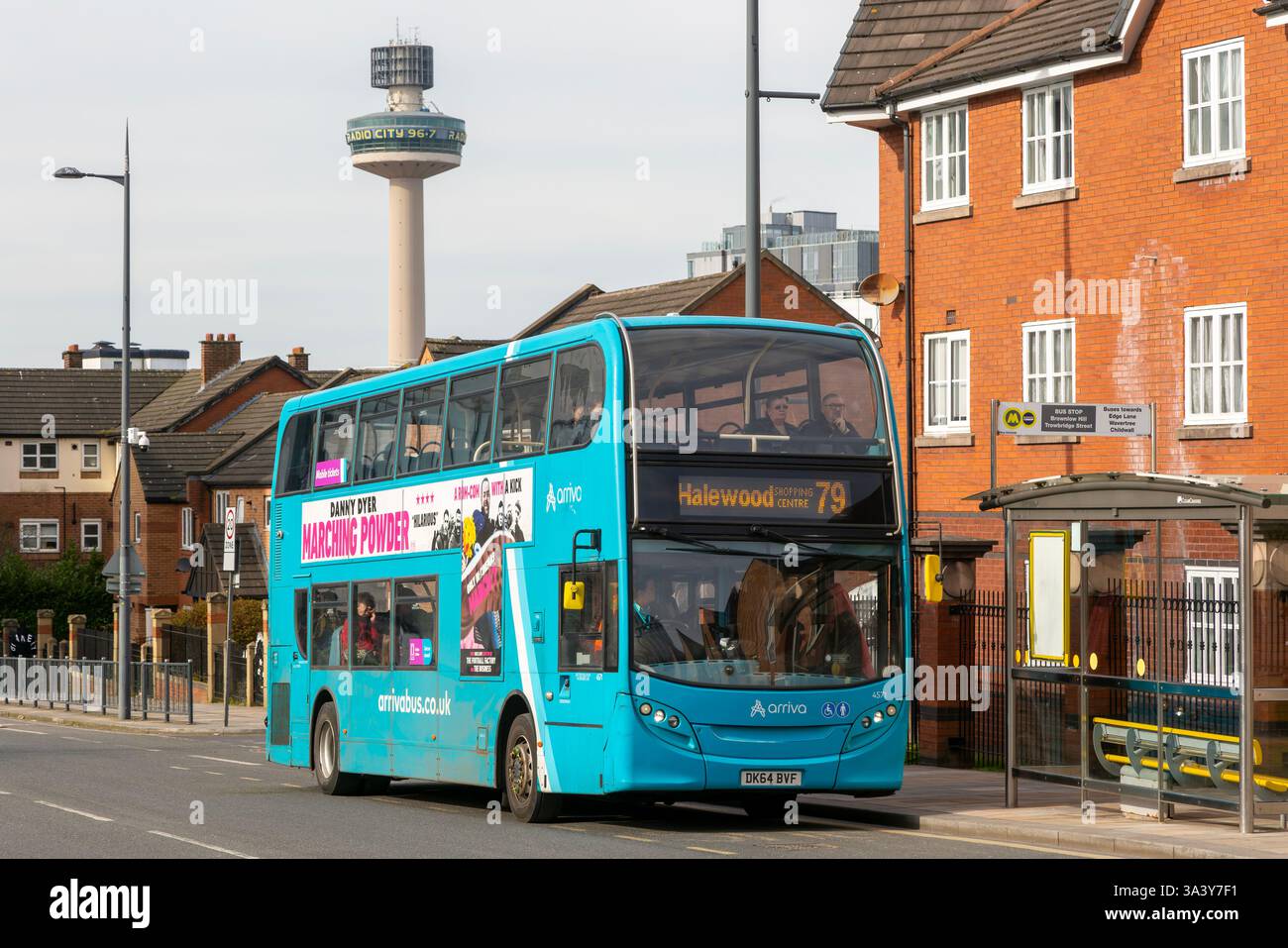 Arriva double-decker ADL Enviro400 bus service 79 to Halewood, Brownlow ...