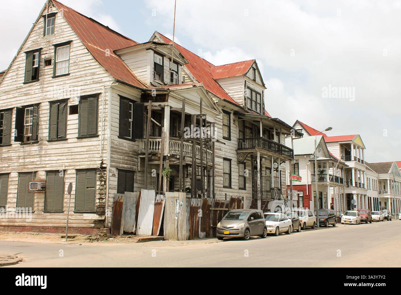 Old neglected building in Paramaribo, abandoned, dilapidated Stock ...