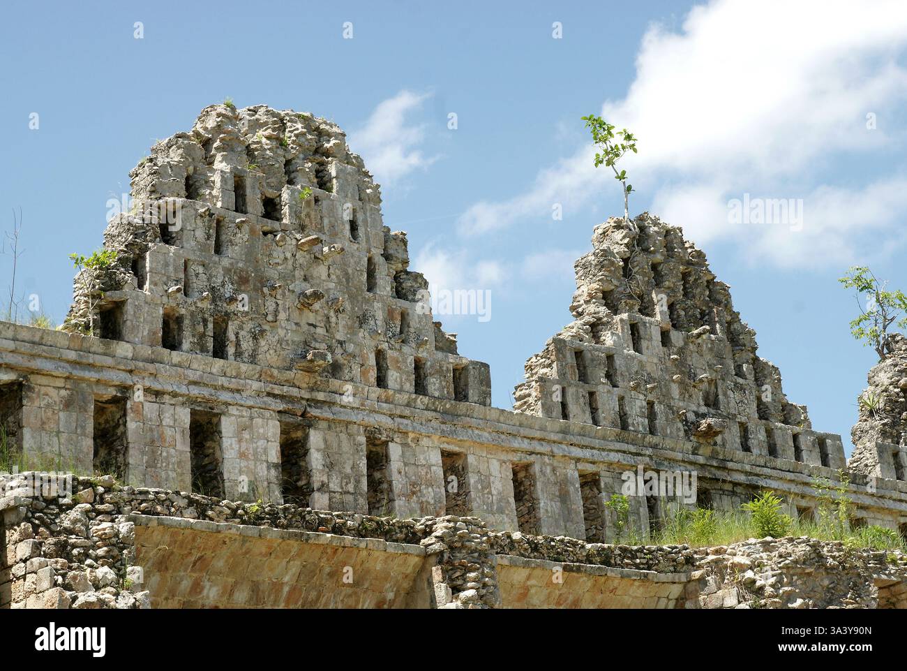 Mexico. Yucatan. Uxmal. House of the Doves. Roofcomb of the Dove-cotes ...