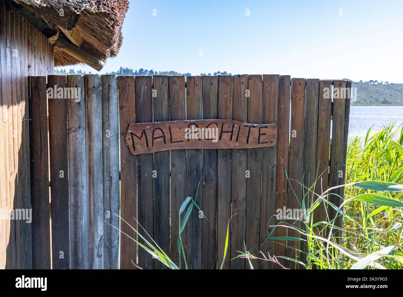 The Malachite bird hide hut by the wetlands in Wilderness for bird ...