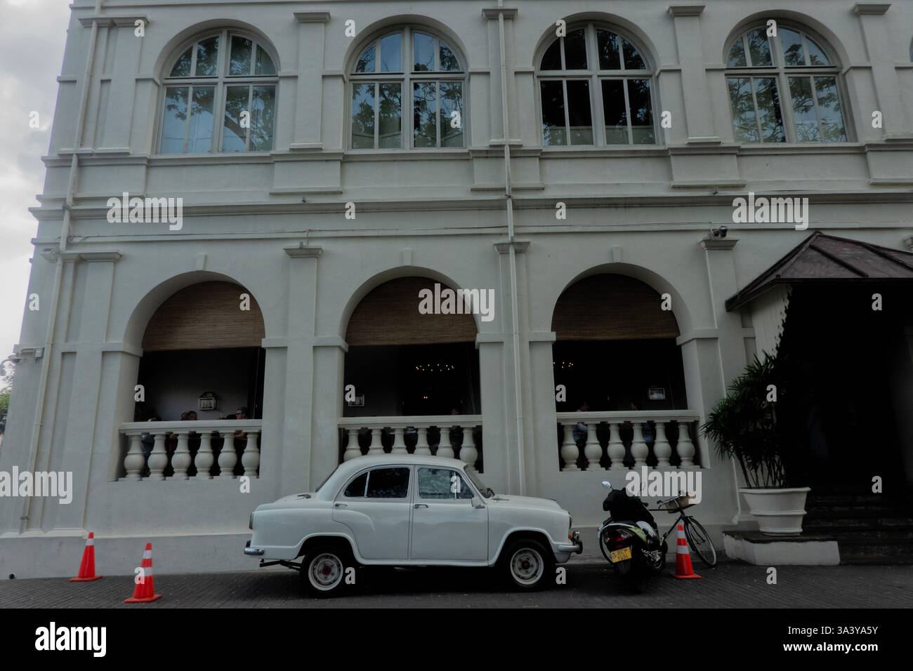 Exterior of the colonial Amangalla Hotel, Galle Fort, Galle, Sri Lanka ...