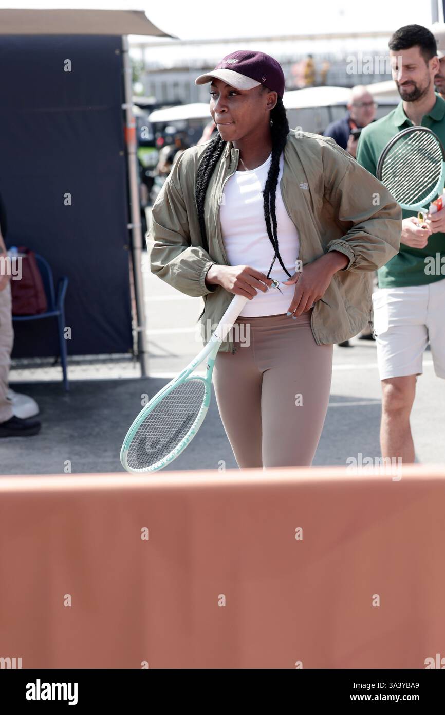 Miami Gardens, FL, USA. 17th Mar, 2025. Coco Gauf in action at the ...