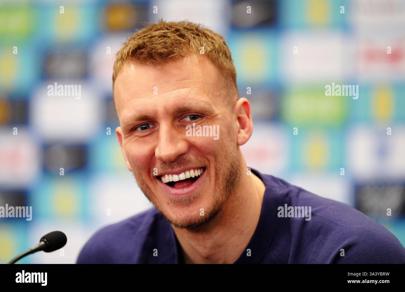 England's Dan Burn during a press conference at St George's Park ...
