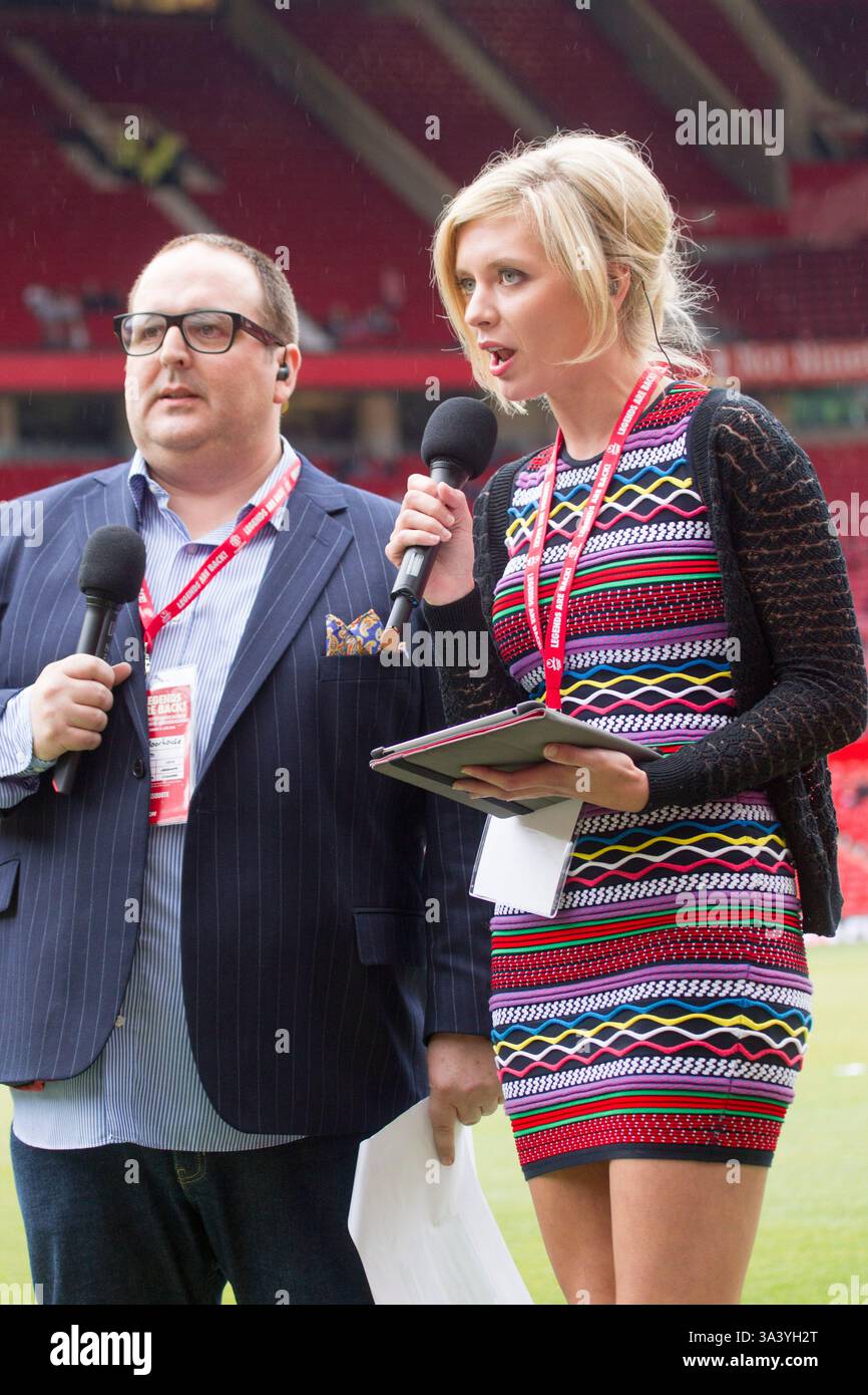 Justin Moorhouse and Rachel Riley at Manchester United Legends v Bayern ...
