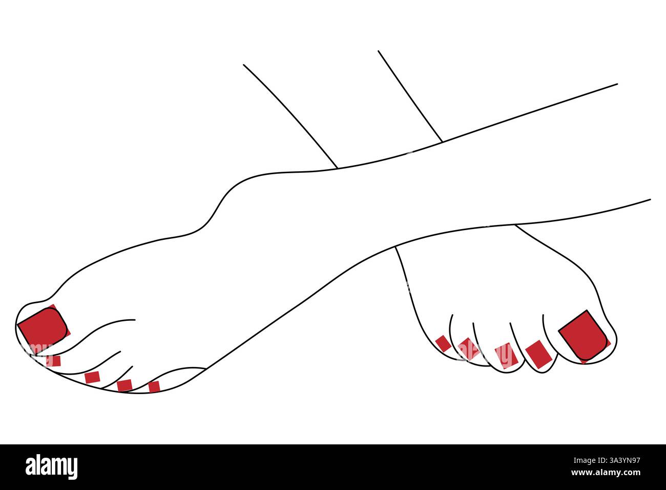 Footwear shoe continuous one Stock Vector Images - Alamy