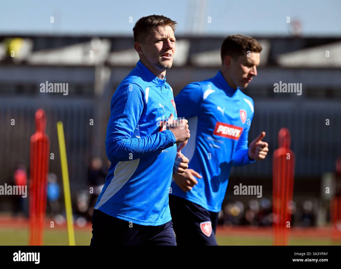 Prague, Czech Republic. 18th Mar, 2025. L-R Lukas Cerv and Lukas Provod ...