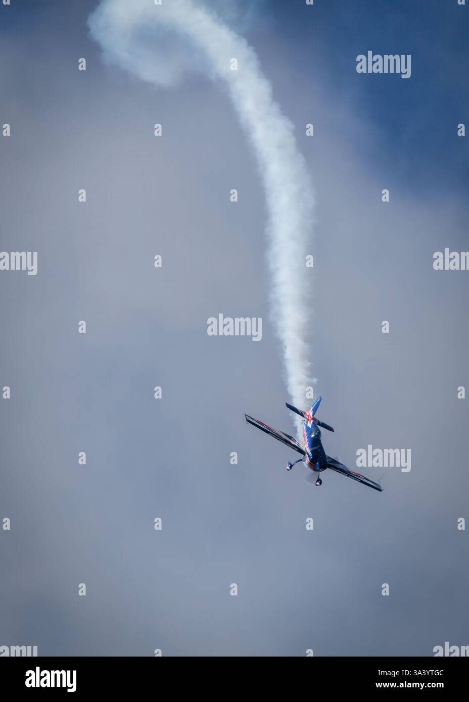 Aarron Deliu, in a dive with smoke on, performs at the 2024 Oceana ...