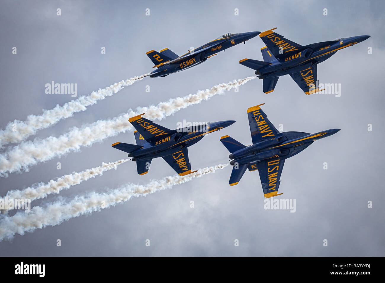 The US Navy Blue Angels at the 2024 NAS Oceana Airshow in Virginia ...