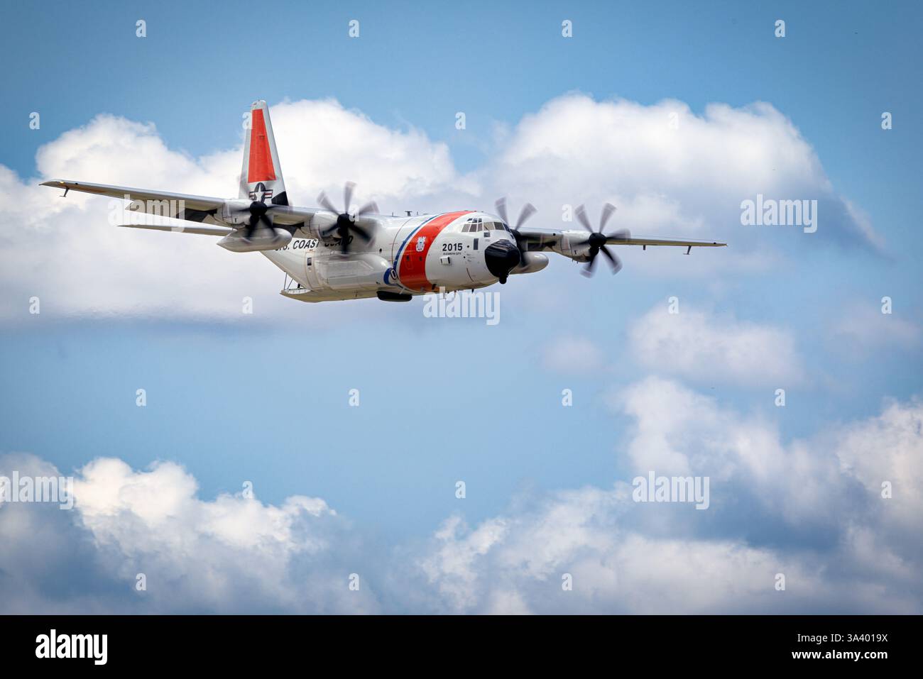 A US Coast Guard C-130 Hercules at the 2024 Oceana Airshow in Virginia ...