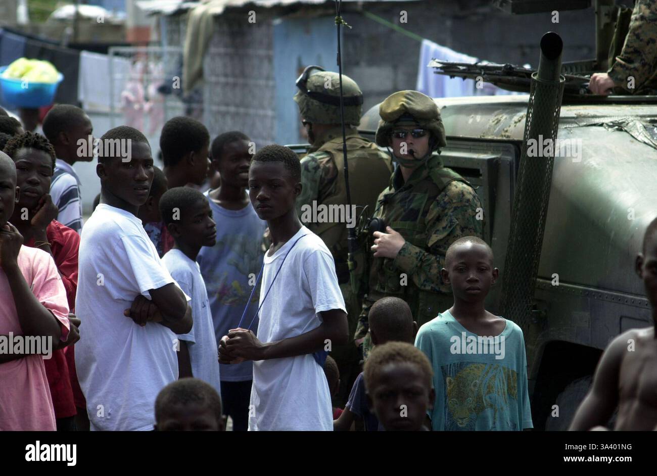 Mar 26, 2004; Cite Soleil, Haiti; Marines here supporting Combined ...