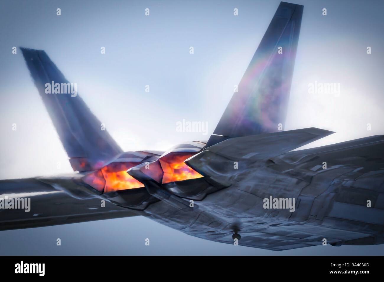 The engines of an F-22 Raptor with the Demonstration Team from Joint ...
