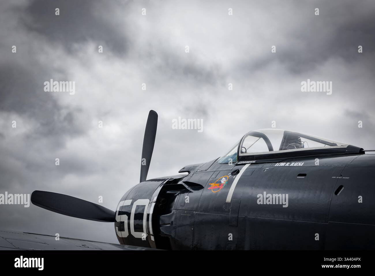 A Douglas AD-4 Skyraider on display at the 2024 NAS Oceana Airshow in ...