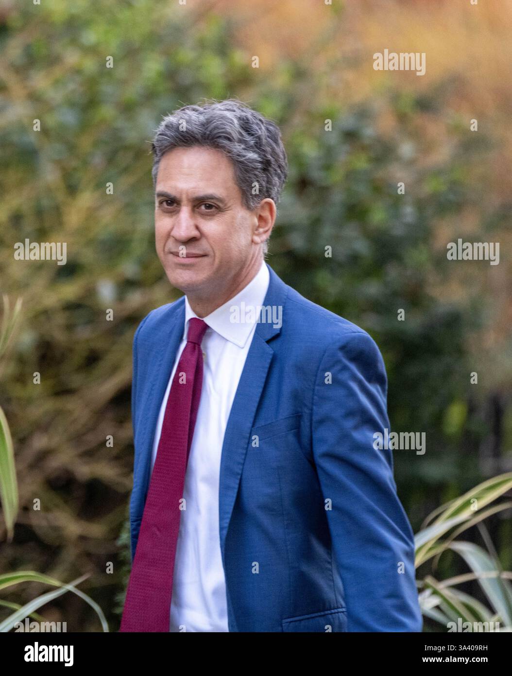 London, UK. 18th Mar, 2025. Ed Miliband, Energy Secretary, arrives at a ...